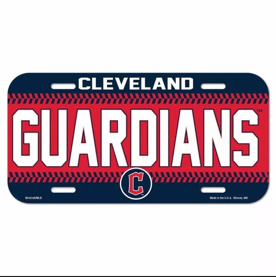 Cleveland Guardians Plastic License Plate (NEW) MLB Tag Auto Car Truck ...