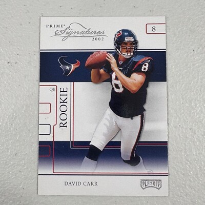2002 Playoff Prime Signatures DAVID CARR #88 RC Rookie SAMPLE Card ...