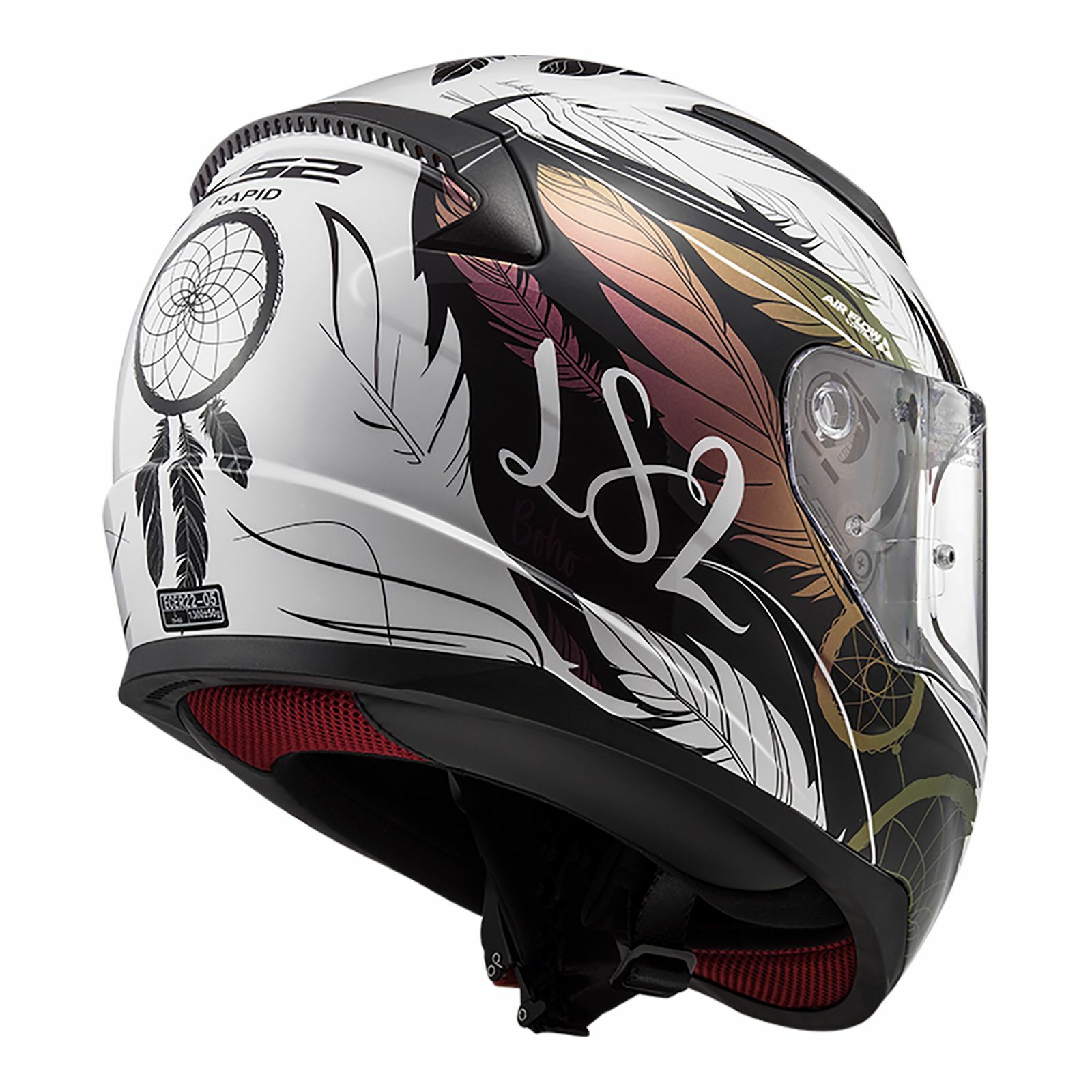 XS LS2 Rapid Full Face Road Motorbike Helmet BOHO Indian Dream Catcher ...