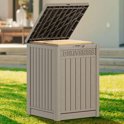 51 Gallon Resin Package Delivery Box for Outside, Storage Box w ...