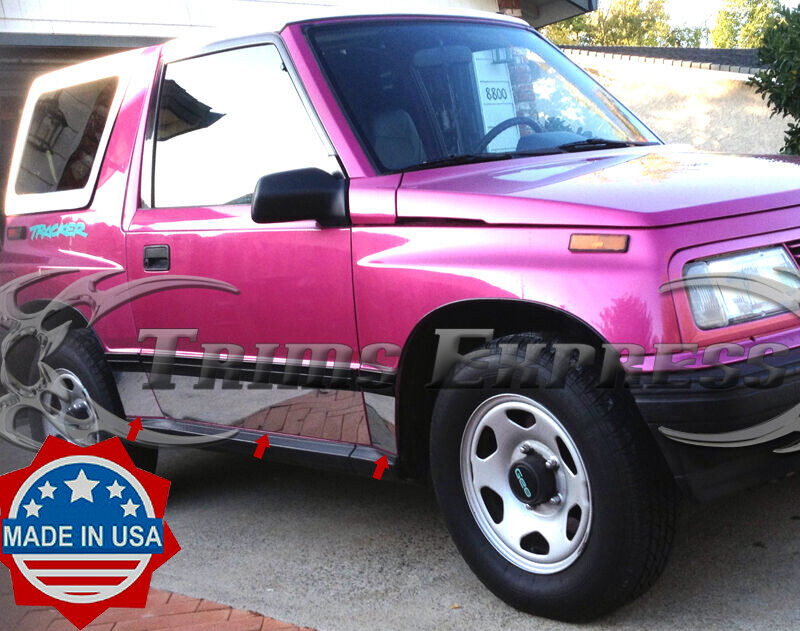 1989-1998 Chevy/Geo Tracker 2Dr Rocker Panel Trim Body Side Molding 6Pc ...