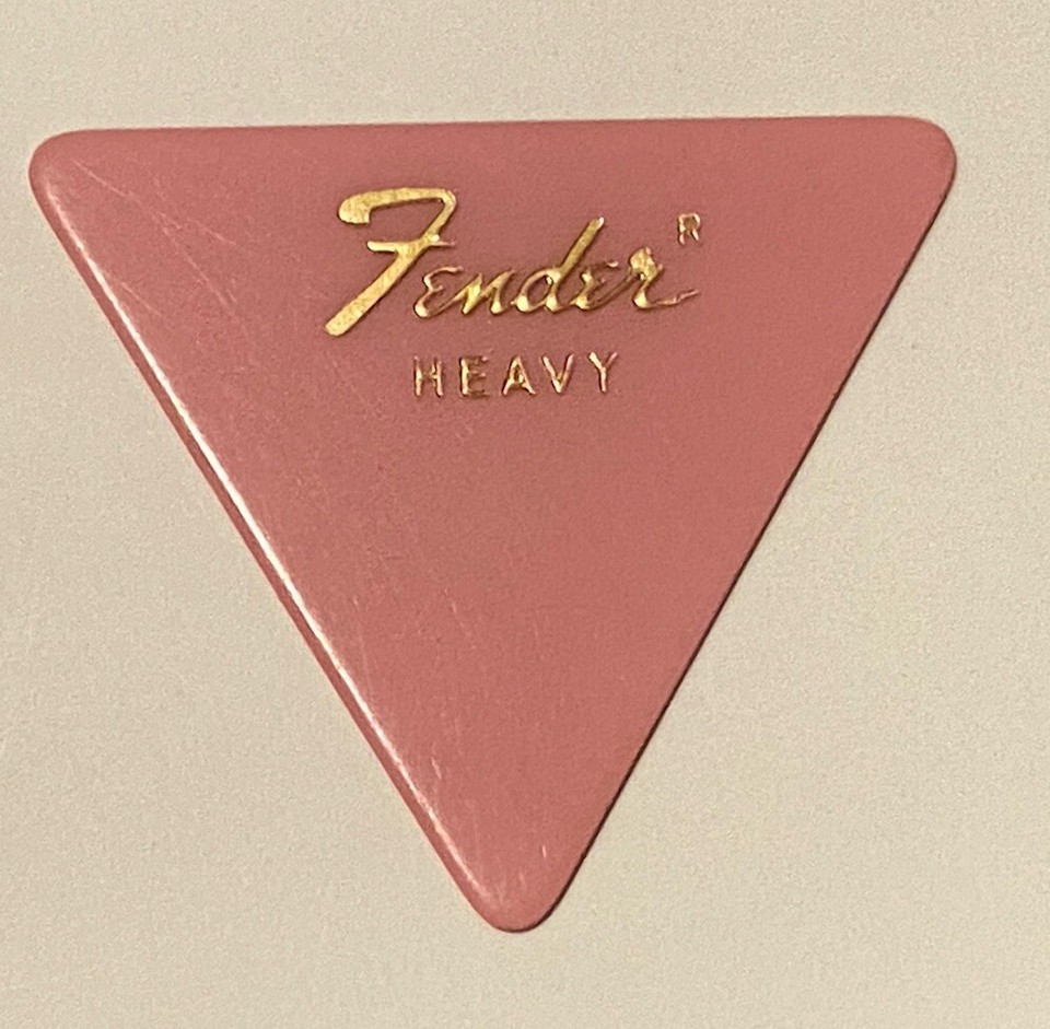Vintage Guitar Picks-1990’s Fender PICK ART-PINK Triangle-Frog w/Blue ...