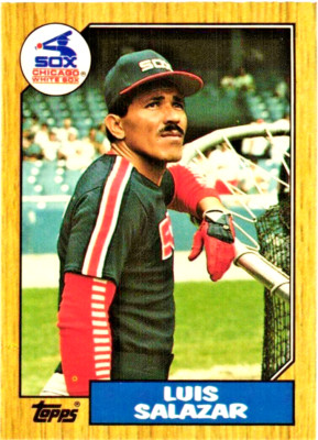 1987 Topps #454 Luis Salazar 3rd Base & OF Chicago White Sox FREE ...