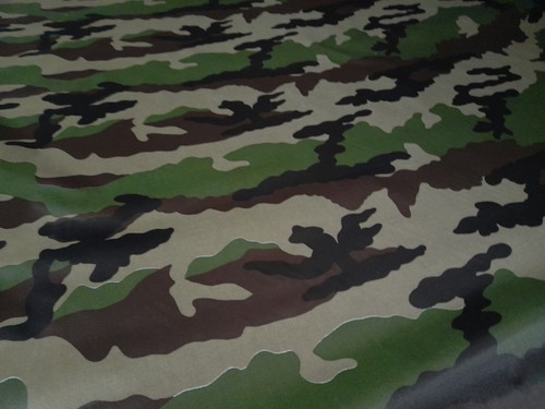4oz/120gsm* - WOODLAND CAMO PATTERN - WATERPROOF NYLON FABRIC - 150cm ...