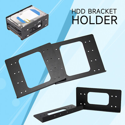 2/4 Bay Aluminum Hard Disk Rack 3.5 Inch HDD Bracket Holder Box Cage ...