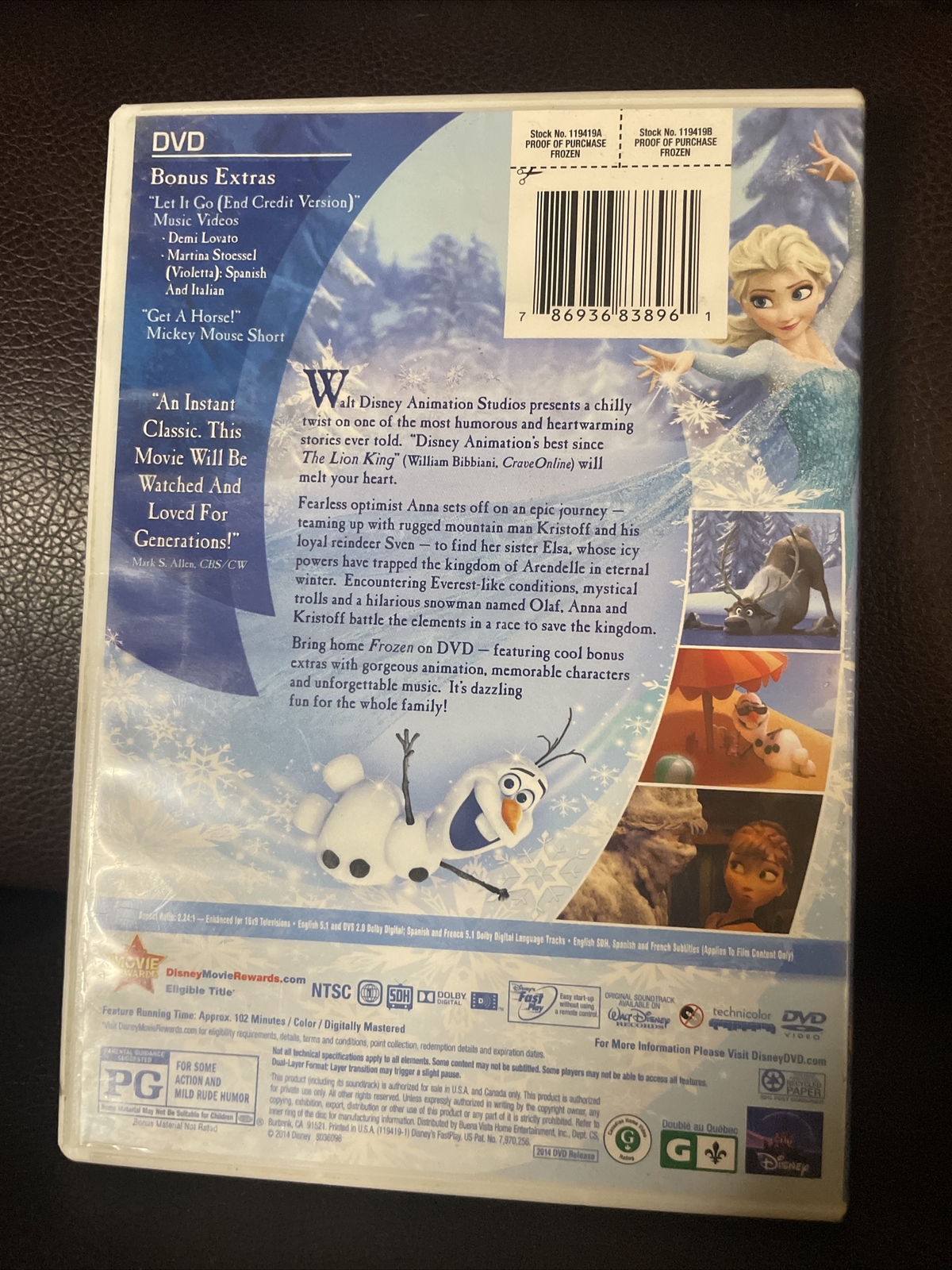 Frozen (DVD, 2013) 786936838961 | eBay