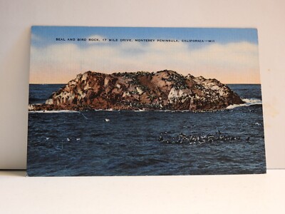 Seal & Bird Rock Monterey Peninsula, California Linen Postcard A642 | eBay