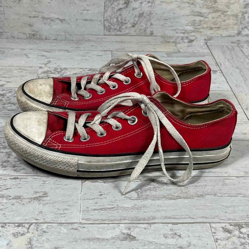 Converse All Star Ox Sneaker Shoes Unisex M6 W8 Red Canvas Lace Up ...