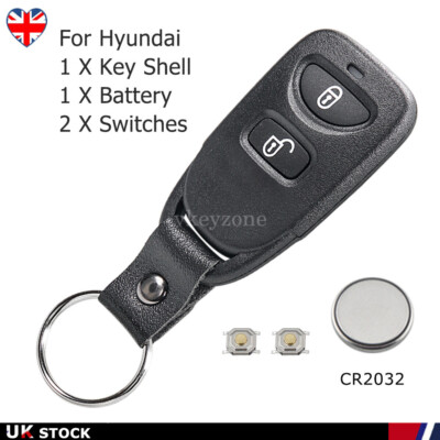 2 Button Remote Key Fob Case for Hyundai I10 I20 I30 Tucson Santa Fe ...
