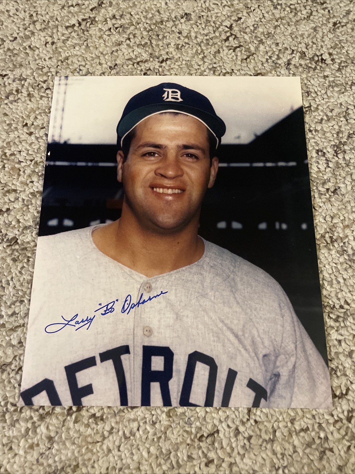 Larry Bo Osborne Signed 8 x 10 Detroit Tigers 1957-1962 Autograph d ...