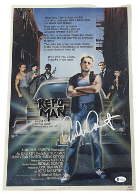 EMILIO ESTEVEZ SIGNED REPO MAN 12X18 PHOTO AUTOGRAPH PROOF BECKETT COA ...