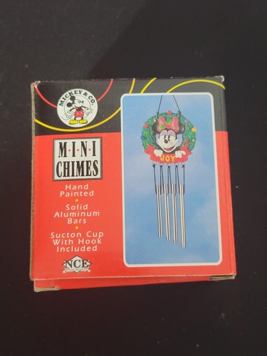 Vintage Disney Mini Wind Chime Minnie Mouse Wreath Hand Painted Mickey ...