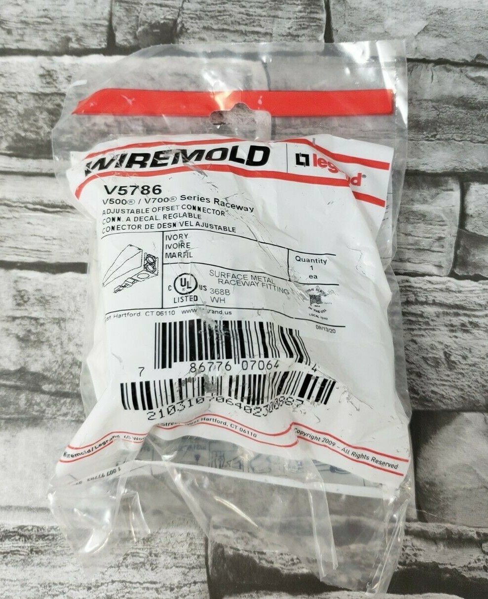 Legrand Wiremold V5786 V500/V700 Series Raceway Adjustable Offset ...