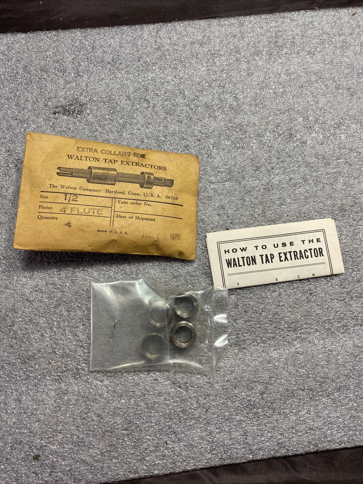 Walton Tap Extractor Replacement Collars 1/2” Four Flute, Set of 4 | eBay