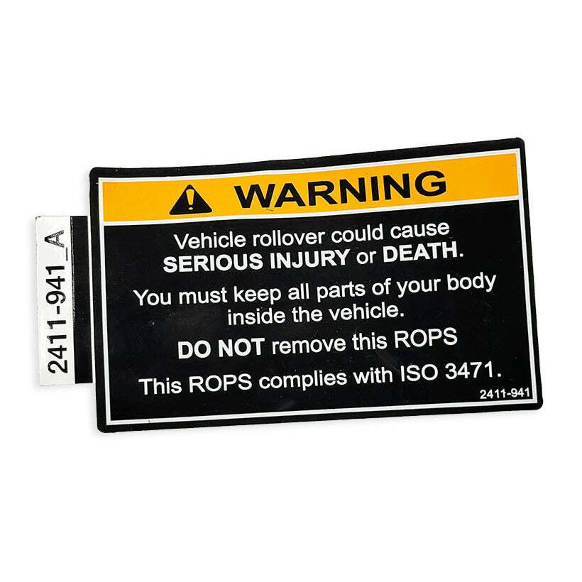 Arctic Cat Wildcat ROPS Warning Decal, 2411-941 | eBay