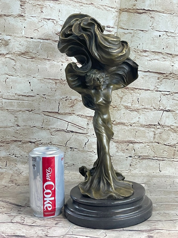 Classic Modern Woman Abstract Style Bronze Marble Base Modern Figure ...