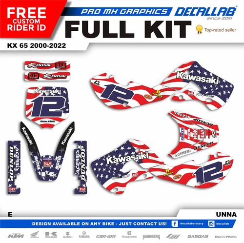 KAWASAKI KX 65 2000 2010 2020 2022 Graphics Decals Stickers Aufkleber ...