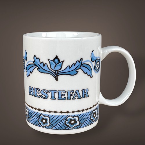 Grandfather Bestefar Norwegian Scandinavian Coffee Mug Folk Art 1970s ...