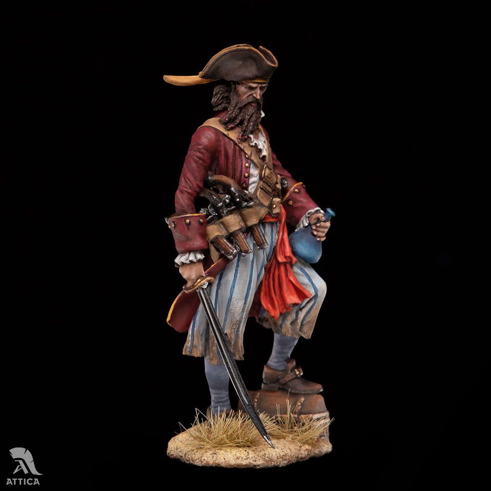 Blackbeard Pirate 54mm Painted Miniature Tin Toy Soldier | Art Level | eBay