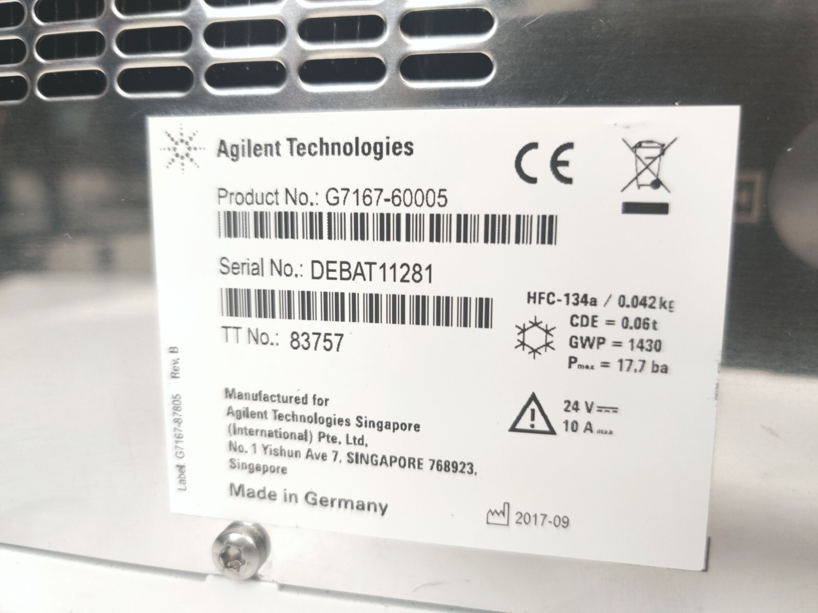 Agilent Infinitylab HPLC G7167-60005 Sample Thermostat Cooler With for ...