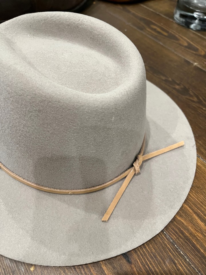 Brixton Men's Wesley Green Teardrop Crown Medium Brim Fedora Hat Size ...