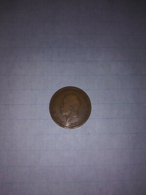 Half Penny Coin 1928 Georgivs Dei Gra Britt Omn Rex Fid Def Ind Imp 1 ...