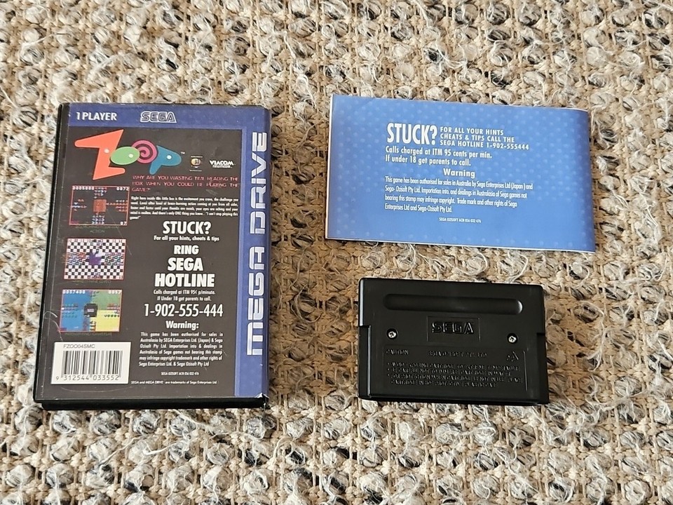 Zoop Sega Mega Drive PAL Complete Case Manual Cartridge Free Fast ...