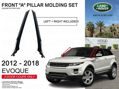12-18 Range Rover Evoque Driver Left + Right Wind Shield A Pillar Trim ...