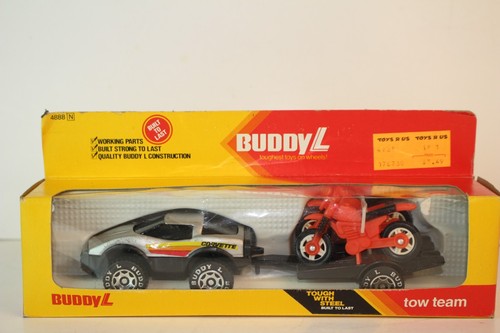 Buddy L #4888 Tow Team, Corvette with Motorcycles | eBay