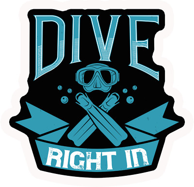 2 x Ow Scuba Dive Dive Right In Novelty Truck Car Bumper Funny Sticker ...