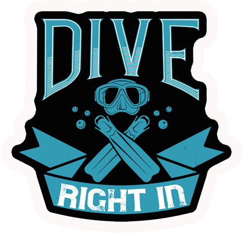 2 x Ow Scuba Dive Dive Right In Novelty Truck Car Bumper Funny Sticker ...