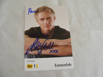 LEWIS LINFORD Signed EMMERDALE Cast Card Autograph Lee Naylor | eBay UK