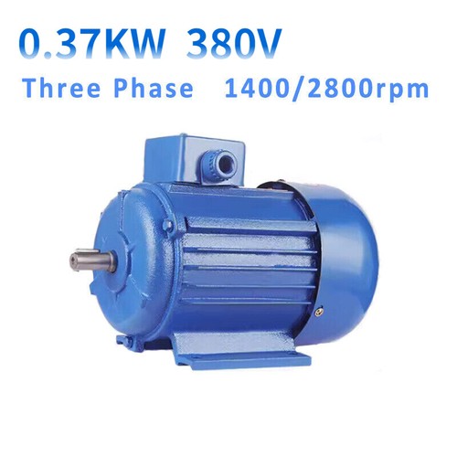 380V 0.37KW 14/16mm Three PH Motor 1400/2800RPM Electric Copper Motor 4 ...