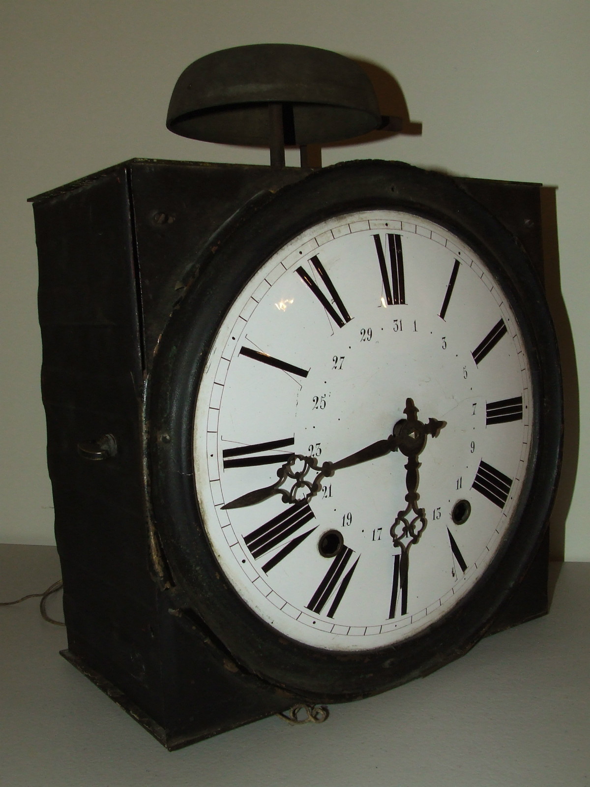 Antique 19th C. French Morbier Comtoise Porcelain Dial Wag On Wall ...