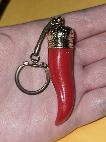 Red Chili Pepper Italian Horn Cornicello Keychain Protection Good Luck ...