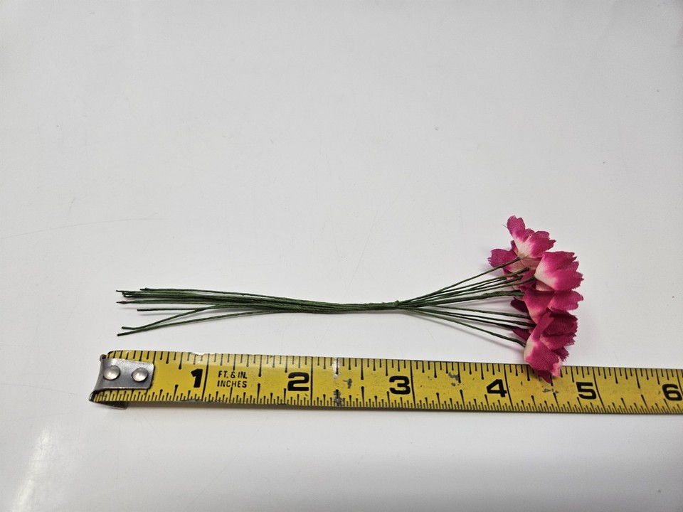 144 VTG Artificial Silk Forget Me Not Craft Millinery Flowers Wrapped ...