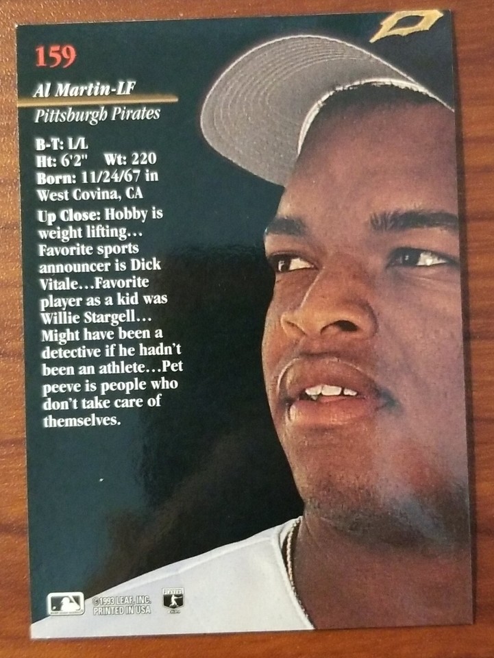1993 Studio Baseball #159 Al Martin | eBay