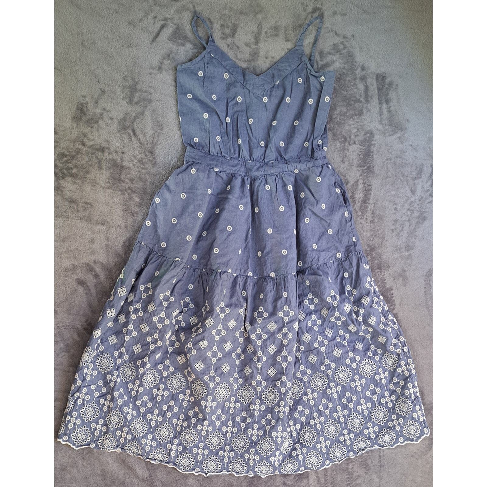 Max&co Woman. Maxi dress Slate blue cotton & Linen - Gem