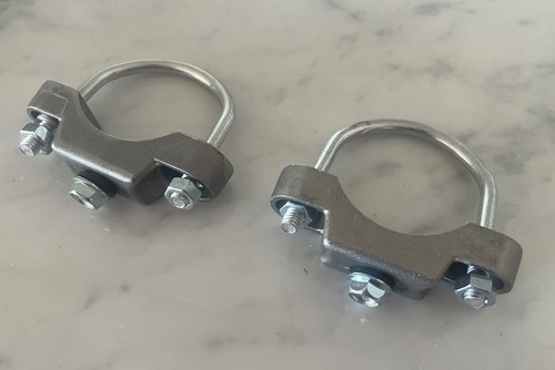 U-Clamp Sign Hardware - For 2-3/8" Diameter Round Posts - one pair - 2 ...