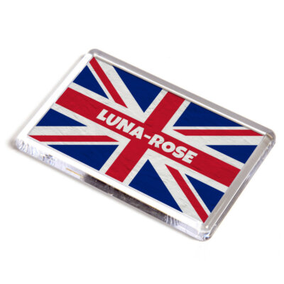 FRIDGE MAGNET - Luna-Rose - Union Jack Flag - Girl's Name Gift | eBay