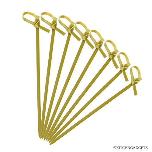 Bamboo Cocktail Picks 300 Pack 4.1 Inch With Looped Knot Great For ...