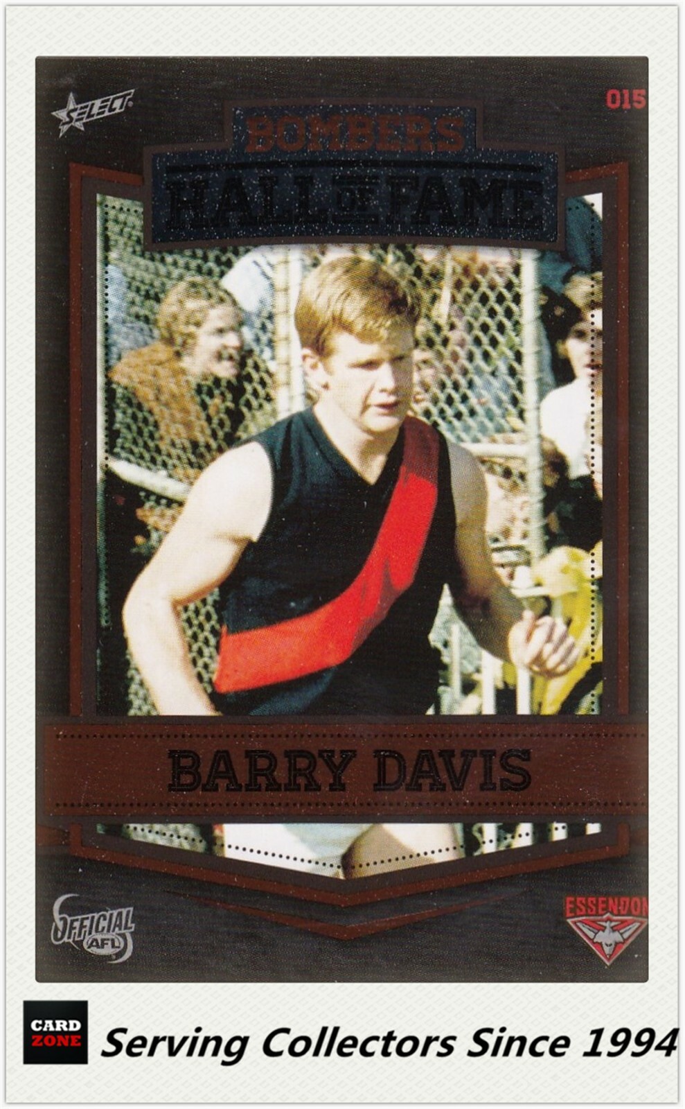 Essendon 140 Years Hall Of Fame Card Collection Hall Of Fame #15 BARRY ...