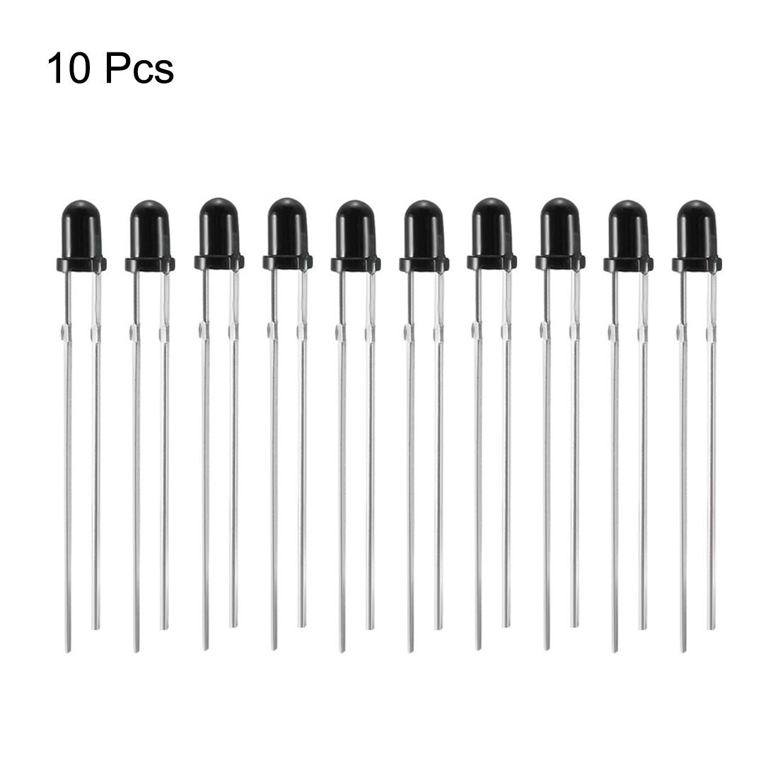 10pcs Photodiodes Light Sensitive Sensors ,3mm Black Round Head ...