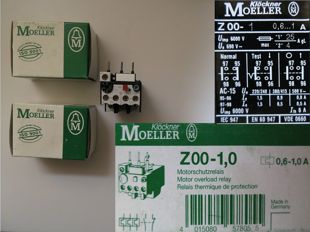 Klöckner Moeller Z00-0,1 Motorschutzrelais Neu OVP 9-4 #2593 | eBay.de