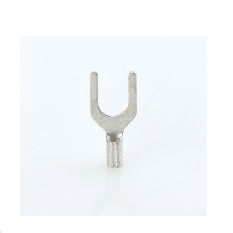 100Pcs cold pressing terminal ears u-shaped fork copper nose connector ...