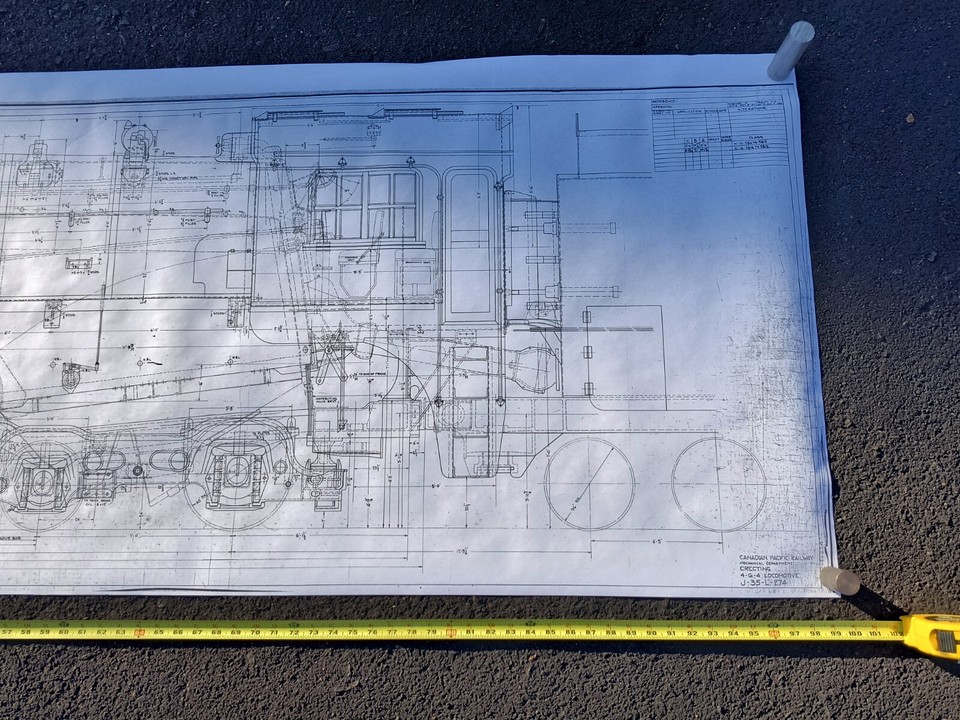 Canadian Pacific H1b 4-6-4 Royal Hudson Steam Locomotive Blueprint ...