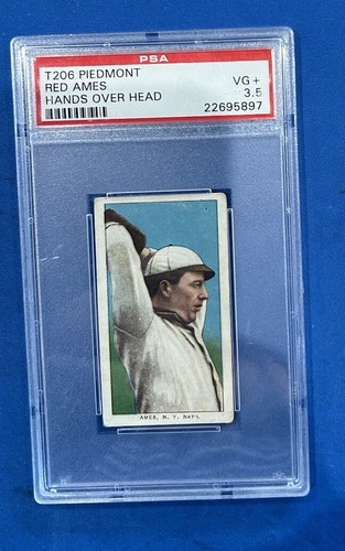 Red Ames T206 Piedmont 350 Hands Over Head PSA 3.5 NY Giants 🔥🔥 | eBay