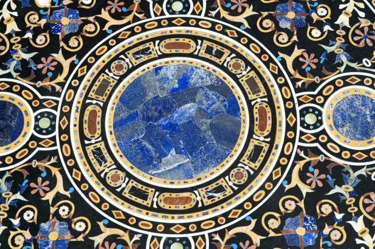 48" Marble coffee Table handmade marquetry handmade Pietra dura work ...