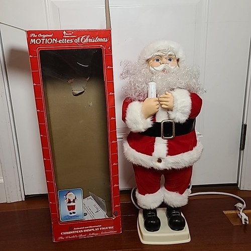 VTG Telco Motion-ette Animated Santa Claus Figure Candle Christmas READ ...