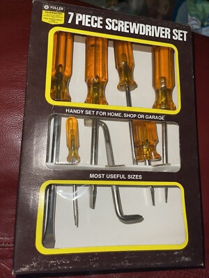 NOS VINTAGE FULLER TOOLS 7-pc. SCREWDRIVER SET No. 5000 USA | eBay